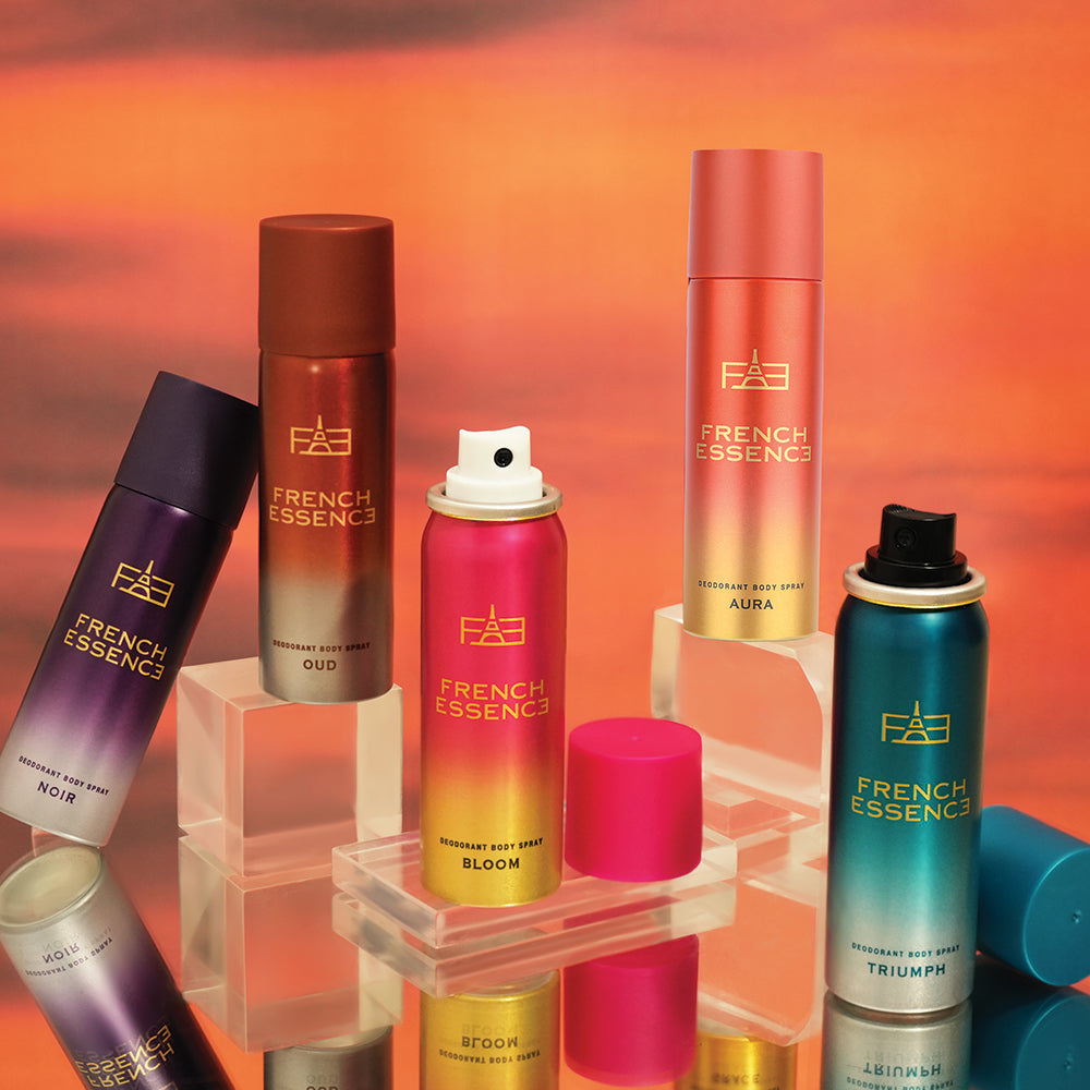 French Essence Unisex Deodorant Combi Pack - Bloom, Aura, Oud & More ...