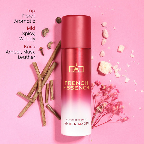 French Essence Amber Magic No Gas Parfum Body Spray for Men and Women