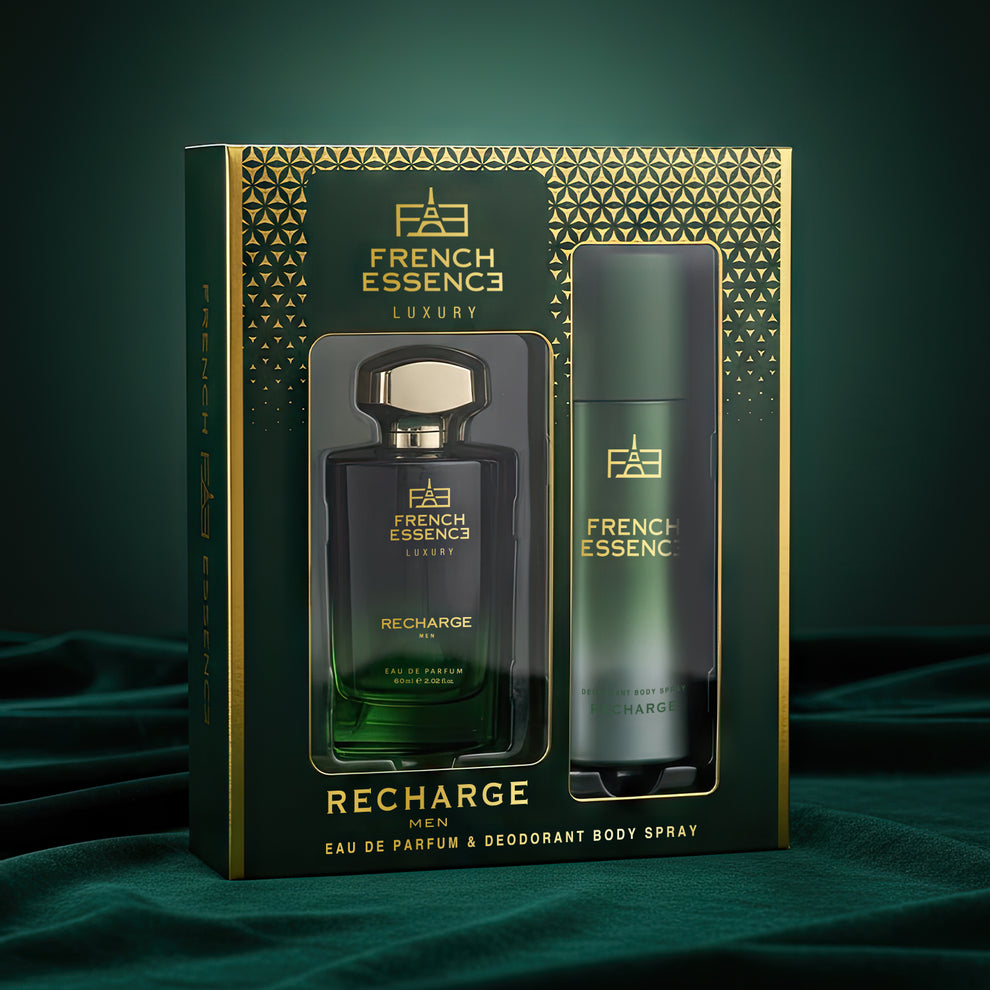 Recharge Men Perfume & Deo Combo Set | French Essence