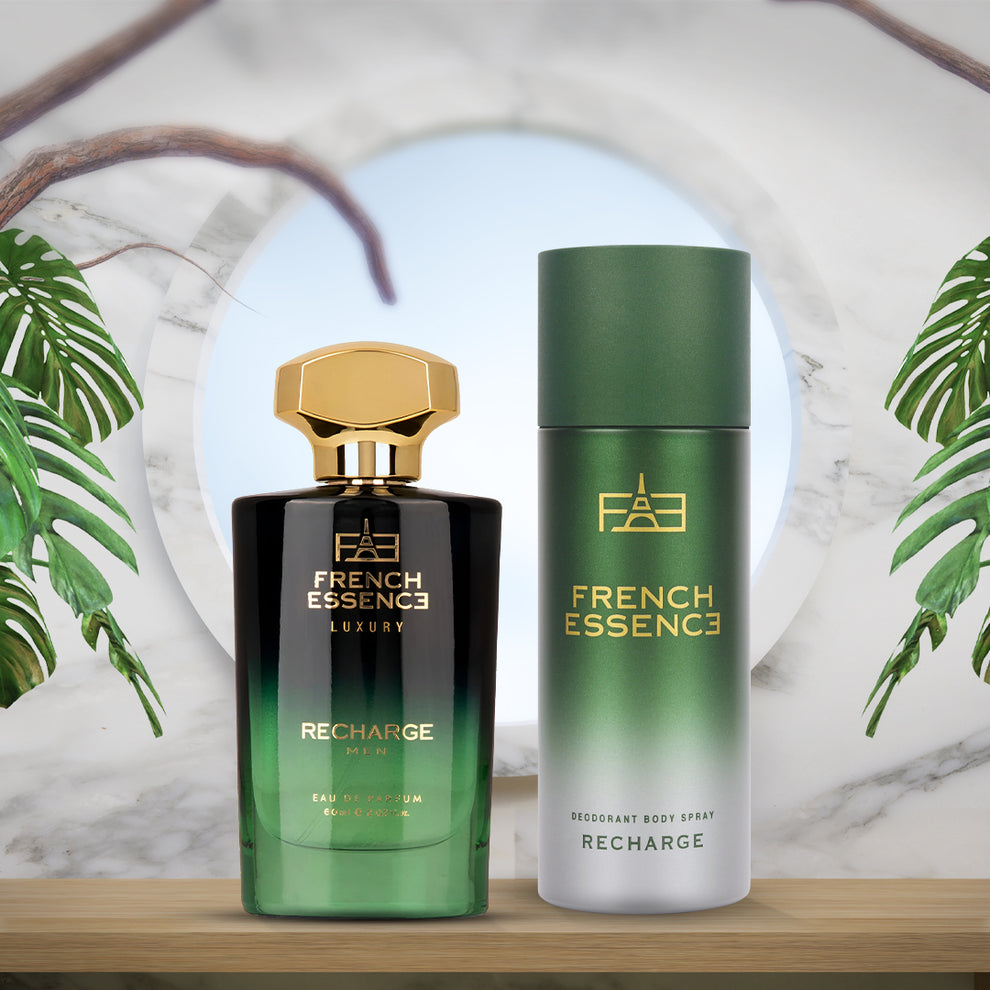 Recharge Men Perfume & Deo Combo Set | French Essence