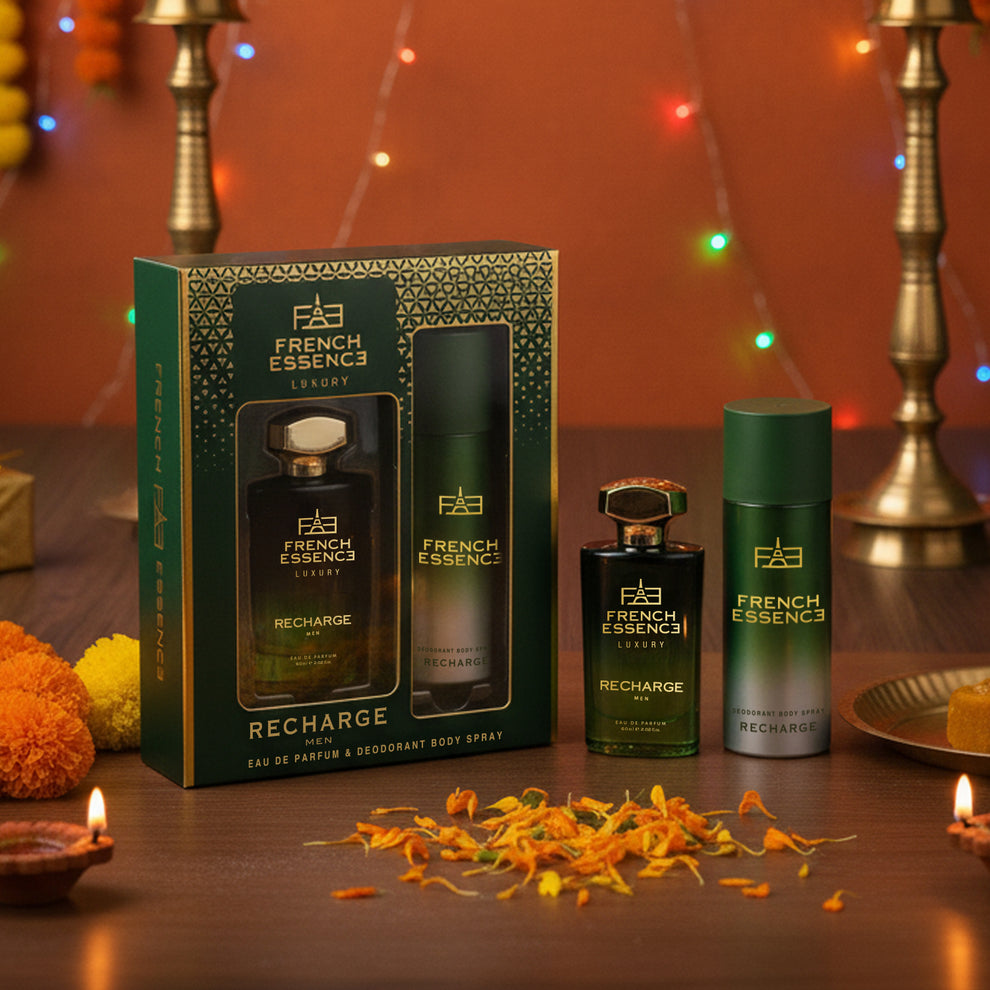 Recharge Men Perfume & Deo Combo Set | French Essence